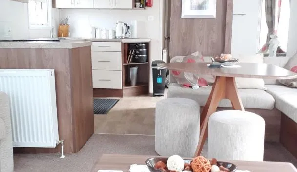Modern 2017 model Delta Sienna static caravan in Clarach Bay ...