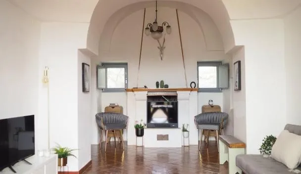 Magical trullo with panoramic view of ancient town, Martina Franca ...